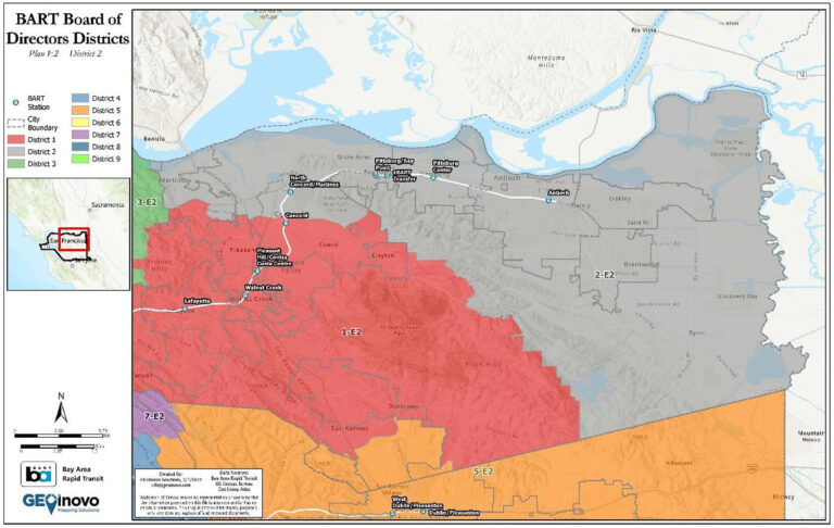BART board approves new redistricting map dividing Contra Costa into ...