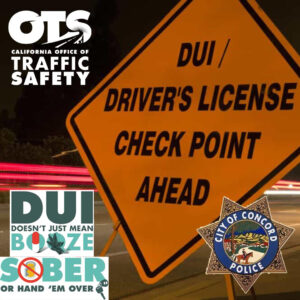 Concord Police Department to hold DUI Checkpoint June 19, 2026 | Contra ...